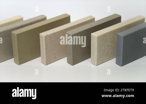 Modern colorful stone samples used for interior kitchen remodeling as a ...