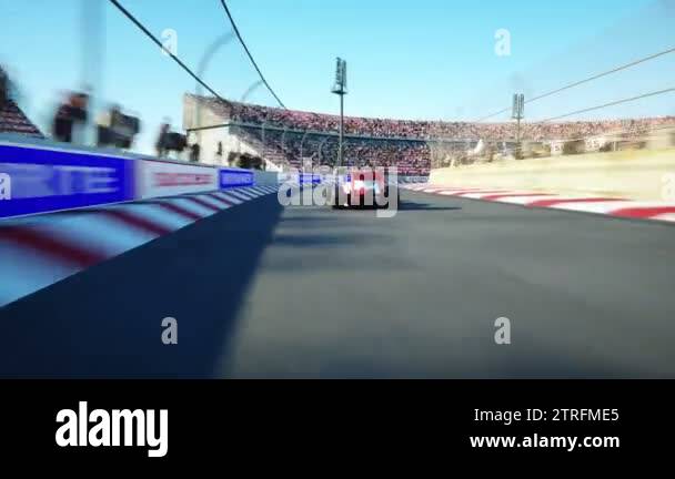 Race car. Very fast driving. Realistic 4K animation Stock Video Footage ...