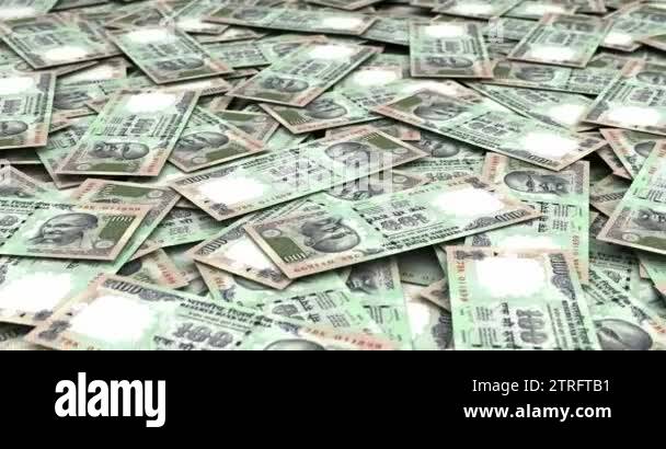 Stack of Indian Rupee Stock Video Footage - Alamy