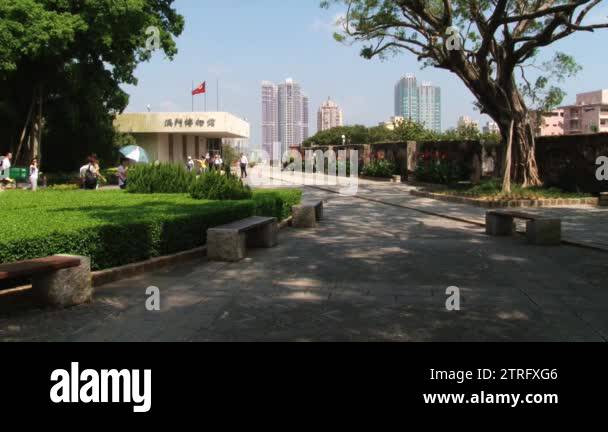 People visit Fortress of Our Lady of the Mount of St. Paul in Macau ...