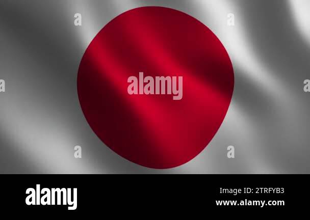 Japan flag waving 3d. Abstract background. Loop animation. Motion ...