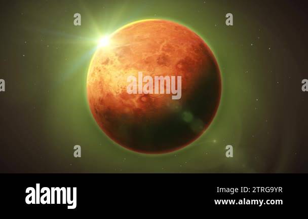 Venus Planet Inside Space Background/ Animation of a realistic venus ...