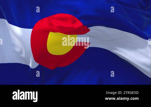267. Colorado State Flag Waving in Wind Continuous Seamless Loop ...