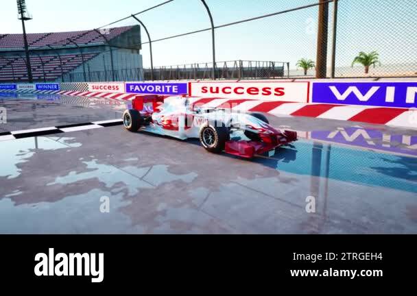 Racer of formula 1 in a racing car. Race and motivation concept ...
