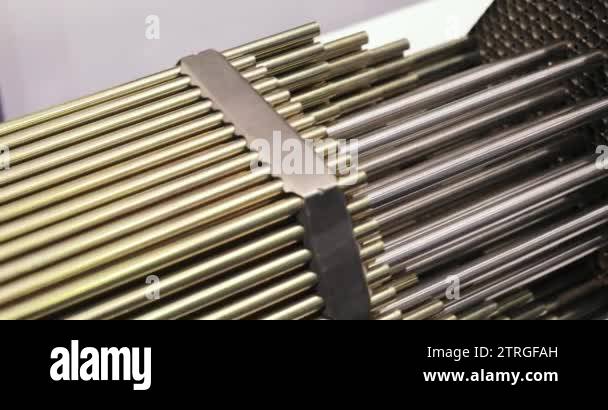 A nuclear power station. Model of fuel assembly Stock Video Footage - Alamy