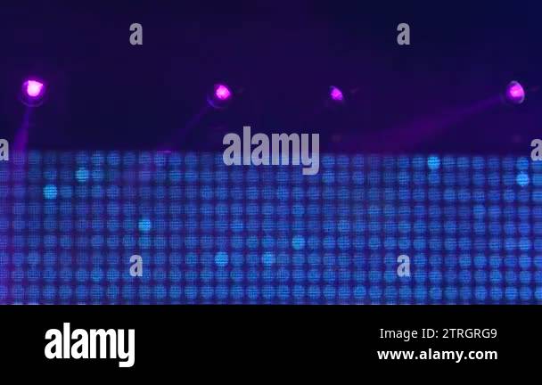 Stage lights at the concert with fog, Stage lights on a console ...