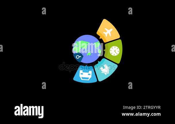 Earth revolves around the messages appear with icons, and then connect ...