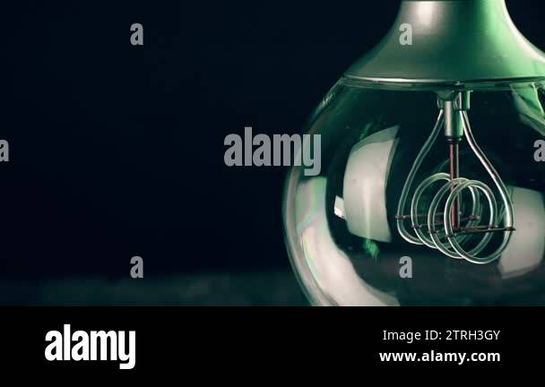 turn on and turn off, with blinking effect, retro vintage light bulb ...