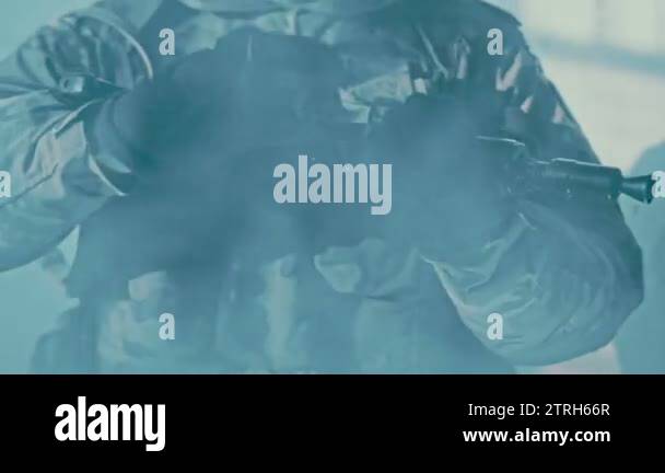 Changing magazine kalashnikov assault rifle. Soldier holding kalshnikov ...