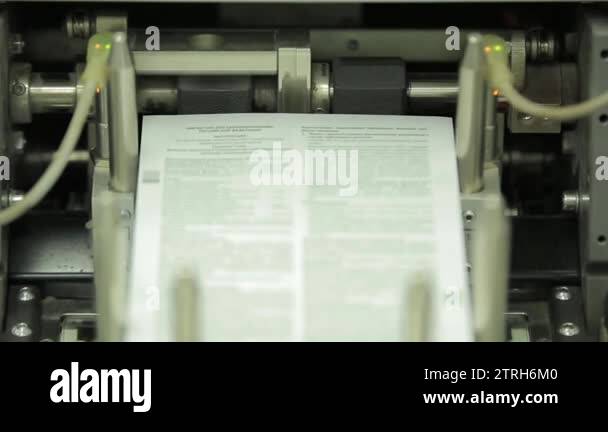 Machine working in printing house, polygraph industry - cleaning ...