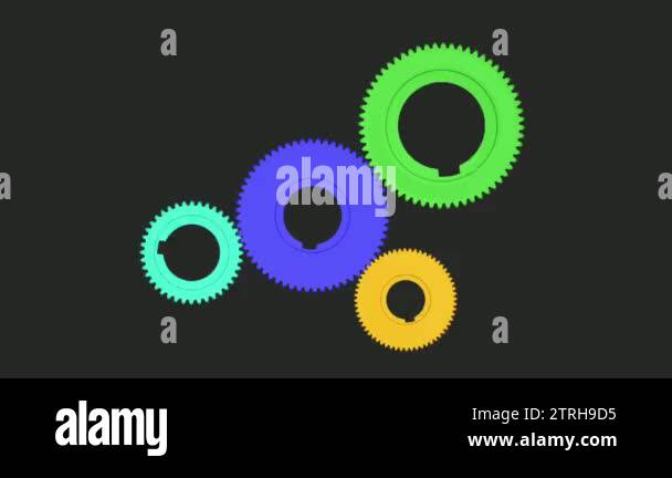 Four Gears Rotating Stock Video Footage - Alamy