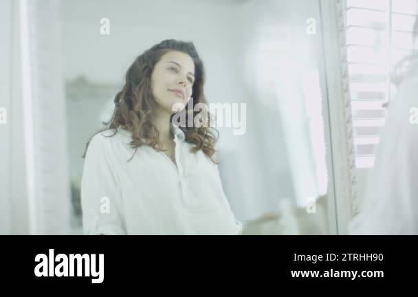 Woman staring in mirror Stock Videos & Footage - HD and 4K Video Clips ...