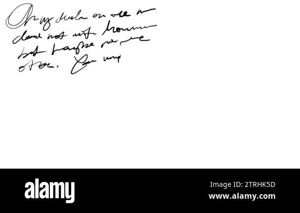 Animated Handwriting Design Element Version 2 Stock Video Footage - Alamy
