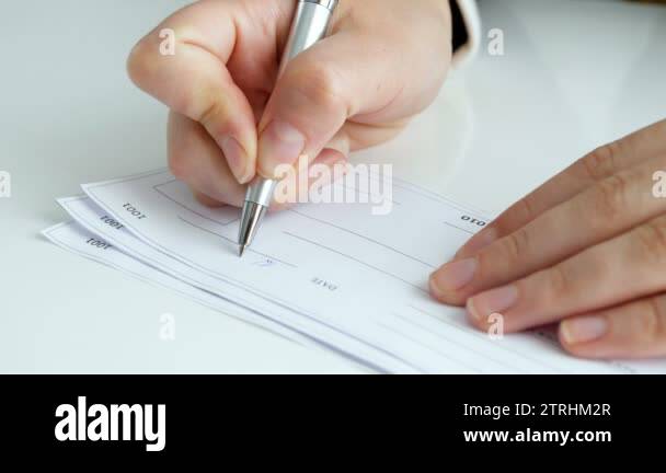 Bank cheque Stock Videos & Footage - HD and 4K Video Clips - Alamy