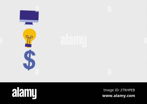 infographic template presentation diagram report animation hd Stock ...