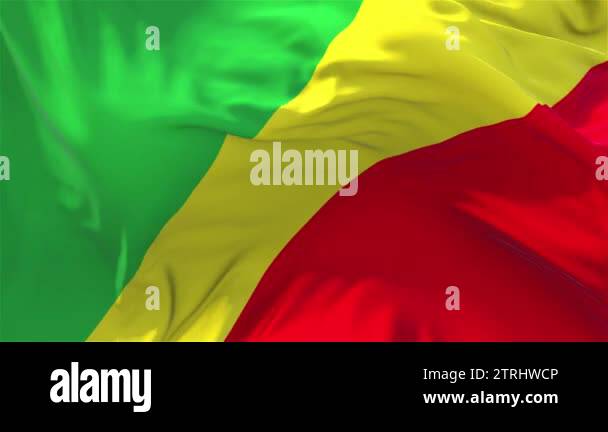 250. The Republic Of The Congo Flag Waving Continuous Seamless Loop ...