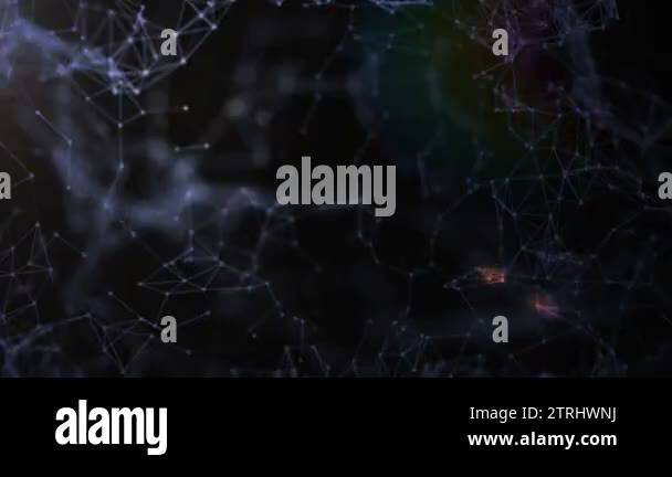 Technologies. Abstract background with plexus connections wire frame web. Seamless looping Stock ...