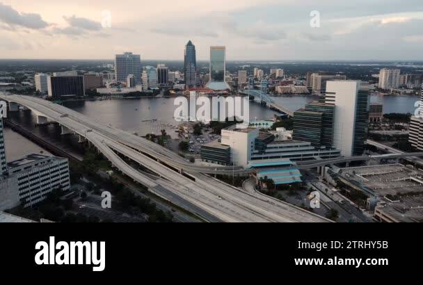 The US port city of Jacksonville has a busy port on the Atlantic Coast ...