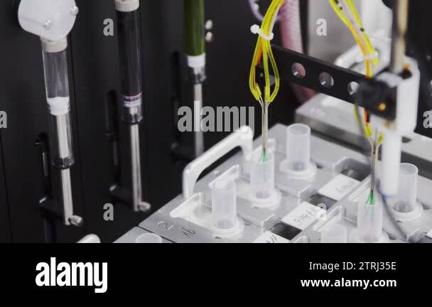 Automated laboratory in technically advanced the clinic is conducting a ...