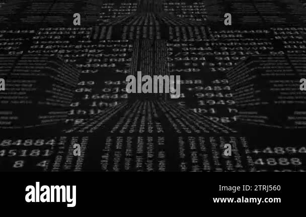 Perspective - below view - coding information - perspective view - cyber grid - matrix - numbers ...