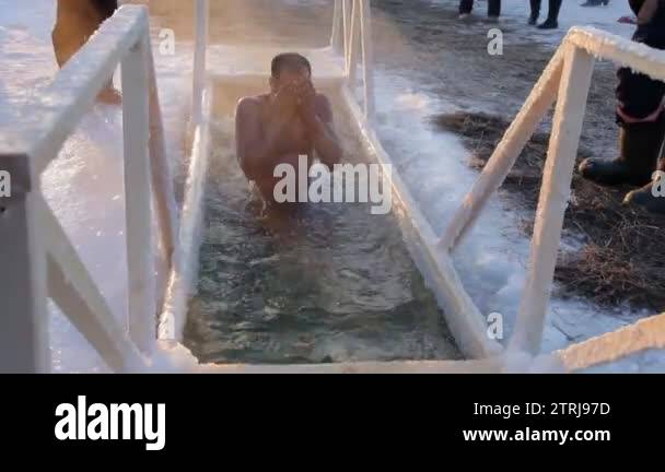 Russian ice bathing Stock Videos & Footage - HD and 4K Video Clips - Alamy