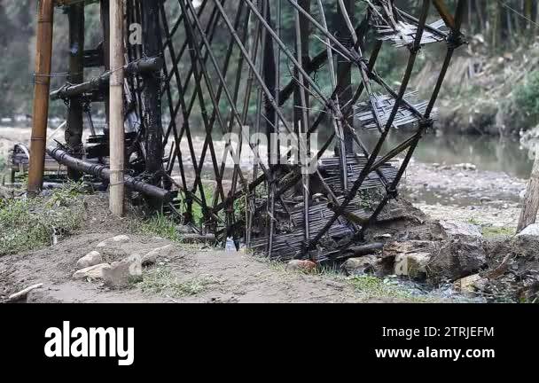 System of rice fields irrigation in the village of Cat Cat in the north ...
