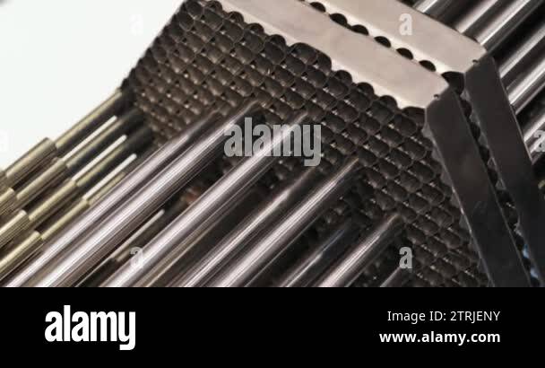 A nuclear power station. Model of fuel assembly Stock Video Footage - Alamy