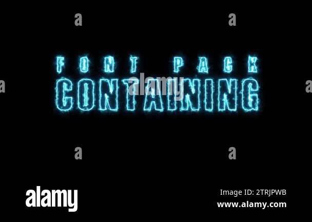 4k Electric Alphabet Letters Pack/ Animation of a pack of electricity ...