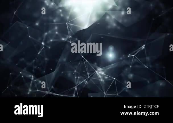 Plexus Fantasy Abstract Motion With Pulsating Light Nodes Motion Background Stock Video Footage ...