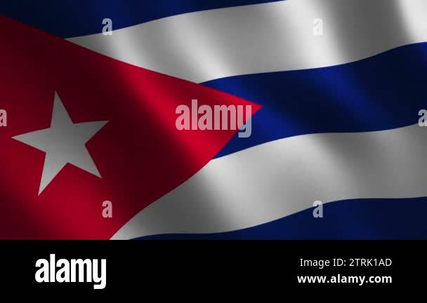 Cuba flag waving 3d. Abstract background. Loop animation. Motion ...