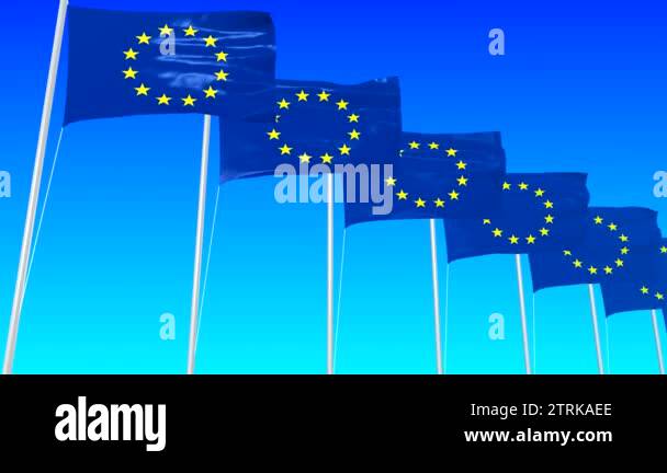 Flag symbol of the state of Poland in the series of European Union ...