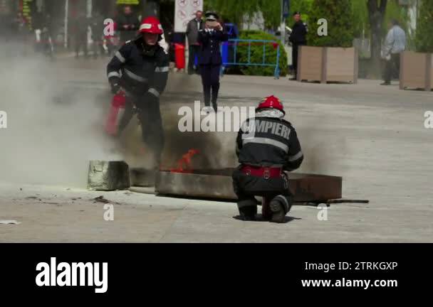 Protester riot police fire extinguisher Stock Videos & Footage - HD and ...