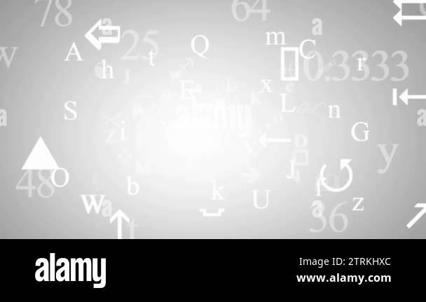 Trembling letters and signs - Background Loop - Symbols and drawings ...