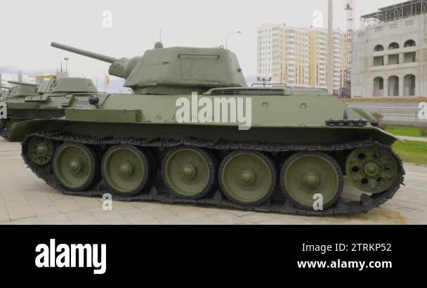 Soviet WW2 middle tank t-34. Tank of WWII t-34 Stock Video Footage - Alamy