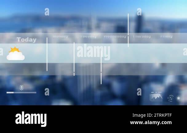 Weather Forecast - Clouds - Rain - Thunder - Overview Fly-by Background ...