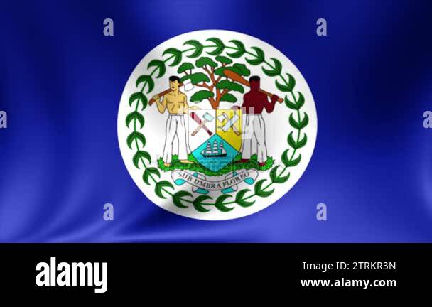 Belize Flag. Background Seamless Looping Animation. 4K High Definition ...