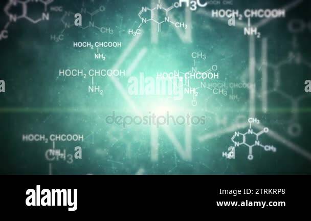 Formulas of chemistry animation Stock Video Footage - Alamy