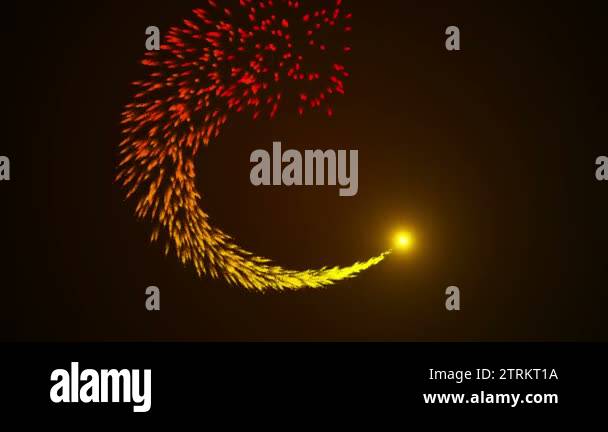 Dancing Fireworks Particles Light Streak Looping Motion 4K resolution ...