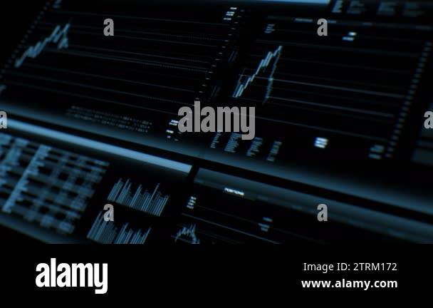 Stock trading application/software interface. Screen with rates and ...