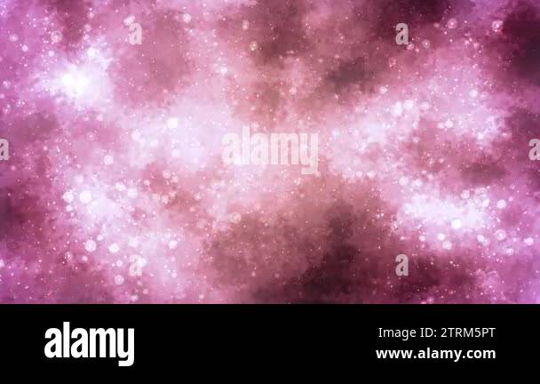 Abstract space galaxy with glittering particles background animation ...