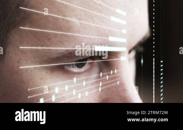 projecting the face of computer futuristic holograms Stock Video ...