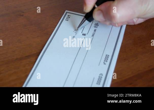Hand writing payroll cheque Stock Videos & Footage - HD and 4K Video ...