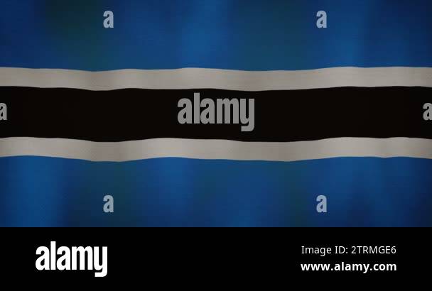 animation - modern Botswana flag fabric texture waving in the wind. 4K motion flag footage video ...