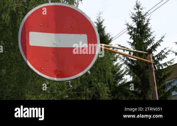 Car no entry road safety rules sign speed street traffic transport tree ...