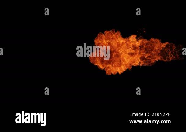Inferno fire wall in slow motion with seamless loop isolated, hell fire ...