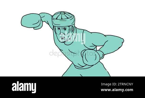 Boxer Overhead Punch 2D Animation Stock Video Footage - Alamy