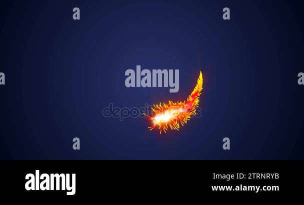 Abstract Circle of Sparkling Fire Particles as Digital Rendered 4k ...