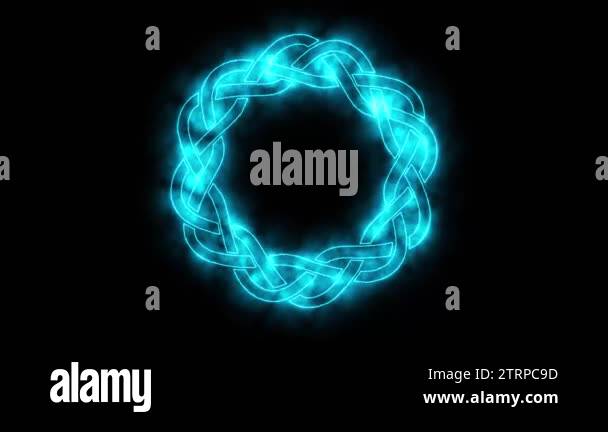 4k Haze Celtic Symbol Spinning Loop/ Animation of a celtic knot ...