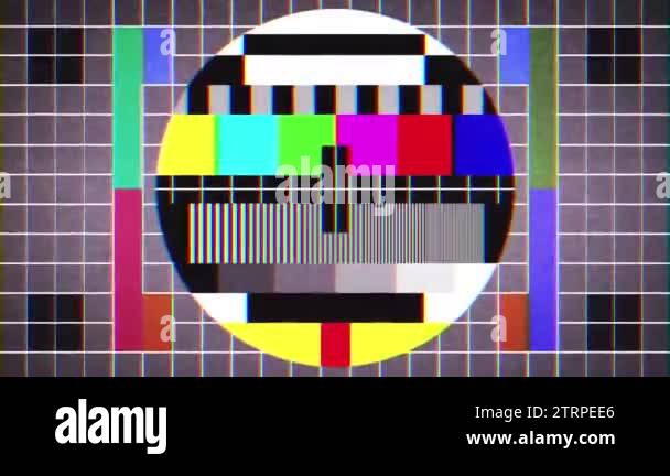 Old Tv Test Signal Sight Background Loop/ 4k animation of an old retro ...