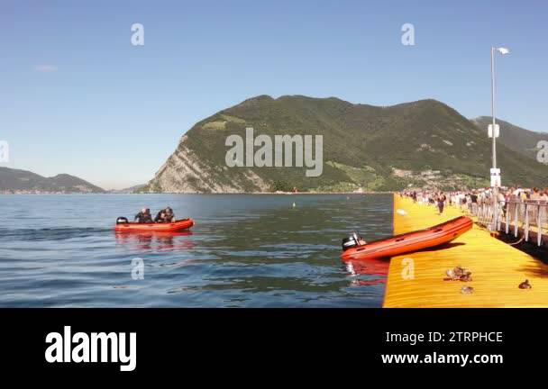 Italy christo floating piers sulzano Stock Videos & Footage - HD and 4K ...